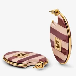 Fendi Oval Hoop Earrings