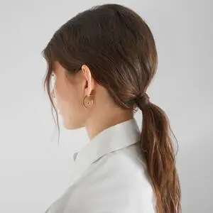 Fendi Ff Logo Hoop Earrings
