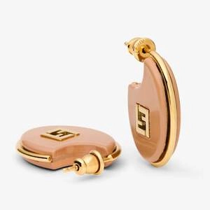 Fendi Ff Logo Hoop Earrings