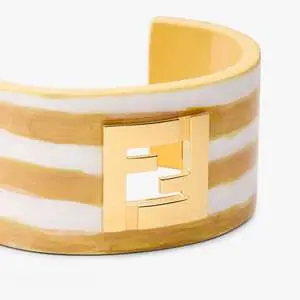 Fendi Ff Logo Resin Bracelet
