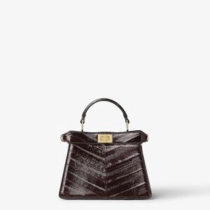 Fendi Peekaboo Iseeu Petite Bag In Hagfish Leather With Chevron Motif