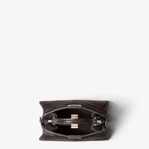 Fendi Peekaboo Iseeu Petite Bag In Hagfish Leather With Chevron Motif
