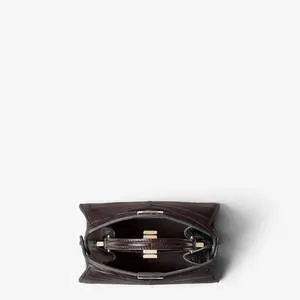 Fendi Peekaboo Iseeu Petite Bag In Hagfish Leather With Chevron Motif