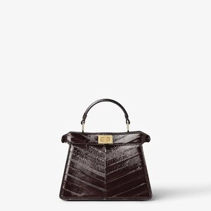 Fendi Peekaboo Iseeu Petite Bag In Hagfish Leather With Chevron Motif