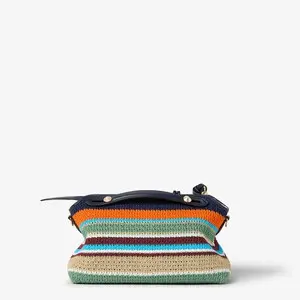 Fendi By The Way Soft Medium Bag In Raffia-effect And Cotton