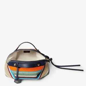Fendi By The Way Soft Medium Bag In Raffia-effect And Cotton