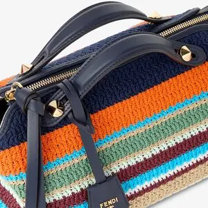 Fendi By The Way Soft Medium Bag In Raffia-effect And Cotton