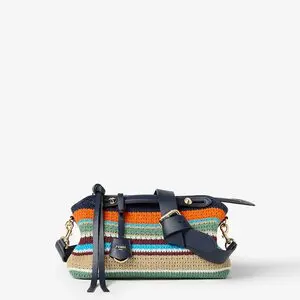 Fendi By The Way Soft Medium Bag In Raffia-effect And Cotton