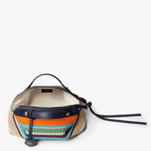 Fendi By The Way Soft Medium Bag In Raffia-effect And Cotton