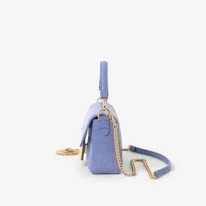 Fendi Baguette Mini In Periwinkle Blue Stingray Leather