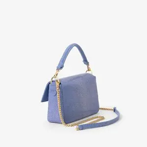 Fendi Baguette Mini In Periwinkle Blue Stingray Leather