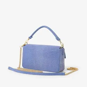 Fendi Baguette Mini In Periwinkle Blue Stingray Leather