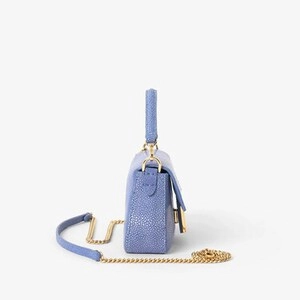 Fendi Baguette Mini In Periwinkle Blue Stingray Leather