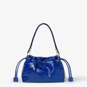 Fendi Baguette Soft Medium Electric Hagfish Leather Bag - Blue