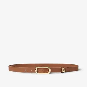 Fendi Ff Logo Leather Belt