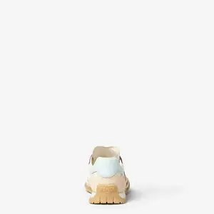 Fendi Wave Pulse Lace-up Sneakers In Salmon Leather