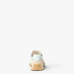 Fendi Wave Pulse Lace-up Sneakers In Salmon Leather