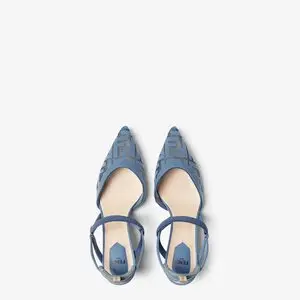 Fendi Colibrì Lite Mesh Slingbacks With Ff Embroidery