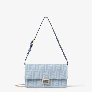 Fendi Wallet On Chain Baguette - Light Blue