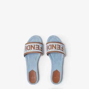 Fendi Slides - Light Blue