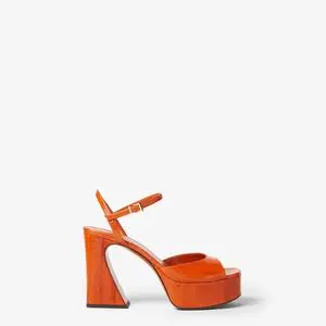 Fendi Hagfish Leather Platform Sandals
