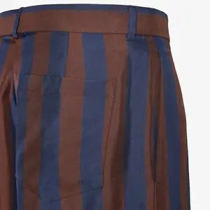 Fendi Silk Pequin Stripe Bermuda Shorts