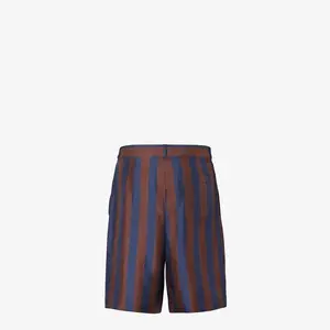 Fendi Silk Pequin Stripe Bermuda Shorts - Multicolour