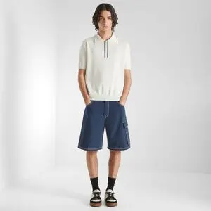 Fendi Cotton Canvas Bermuda Shorts With Cargo Pocket