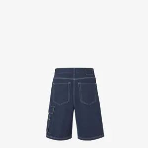 Fendi Cotton Canvas Bermuda Shorts With Cargo Pocket - Blue