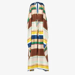 Fendi Silk Habotai Jumpsuit With Venetian Stripes - Multicolour