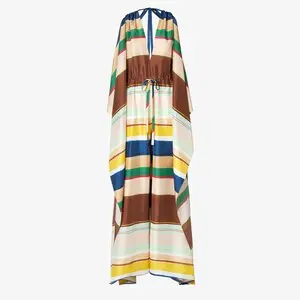 Fendi Silk Habotai Jumpsuit With Venetian Stripes - Multicolour