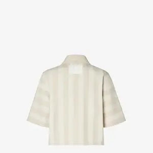 Fendi Cropped Cotton Drill Jacket With Pequin Motif