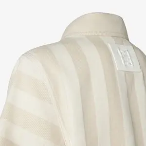 Fendi Cropped Cotton Drill Jacket With Pequin Motif