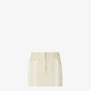 Fendi Short Denim Skirt With Pequin Motif