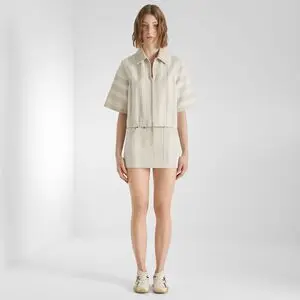 Fendi Short Denim Skirt With Pequin Motif