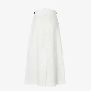 Fendi Flared Midi Skirt With Leather Straps