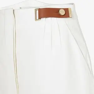 Fendi Flared Midi Skirt With Leather Straps