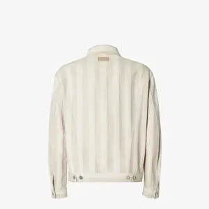 Fendi Pequin Stripe Denim Jacket - Beige
