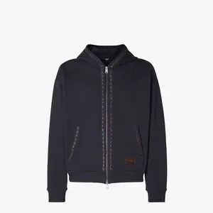 Fendi Long Sleeve Hooded Sweatshirt - Blue