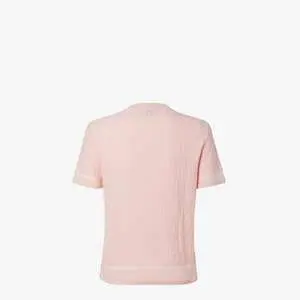 Fendi Short-sleeved Crocheted Ff Motif Jumper