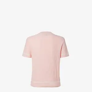Fendi Short-sleeved Crocheted Ff Motif Jumper