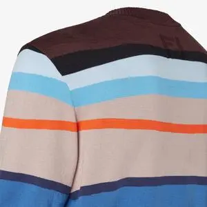 Fendi Cotton Striped Intarsia Jumper