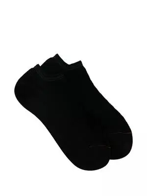 Zegna Ribbed-knit Low-cut Socks - Black