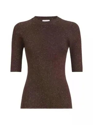 Brunello Cucinelli Sparkling Cashmere Rib-knit Sweater