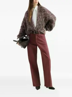 Brunello Cucinelli Monili Embellished Denim Trousers - Red