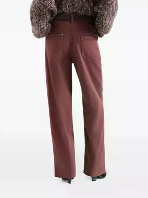 Brunello Cucinelli Monili Embellished Denim Trousers - Red
