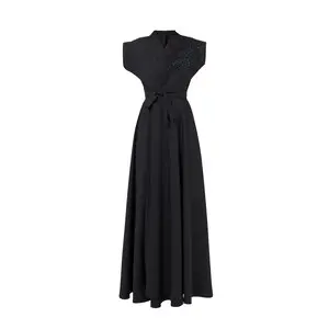LIA ARAM Hand-embroidered Wrap Gown