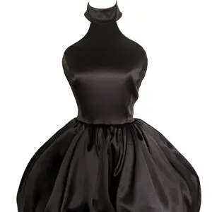LA MUSA Satin Tulip Mini Dress