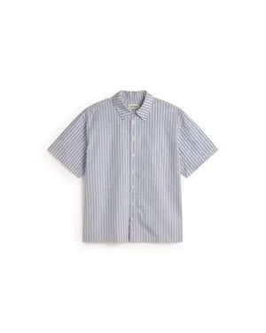 THINKING MU Kurtis Oversize Striped Poplin Shirt
