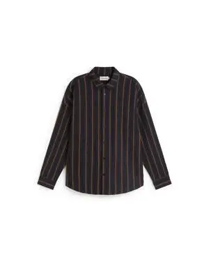 THINKING MU Haru Oversize Seersucker Striped Shirt